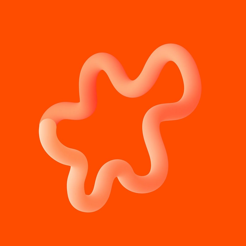 3D shape frame, squiggle collage | Premium Vector - rawpixel