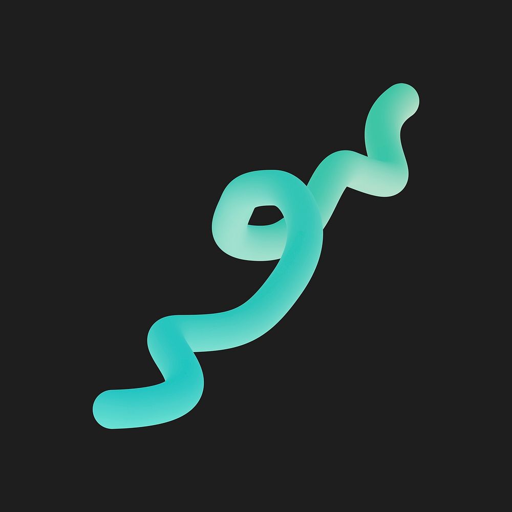 3D render squiggle shape design, | Premium Vector - rawpixel