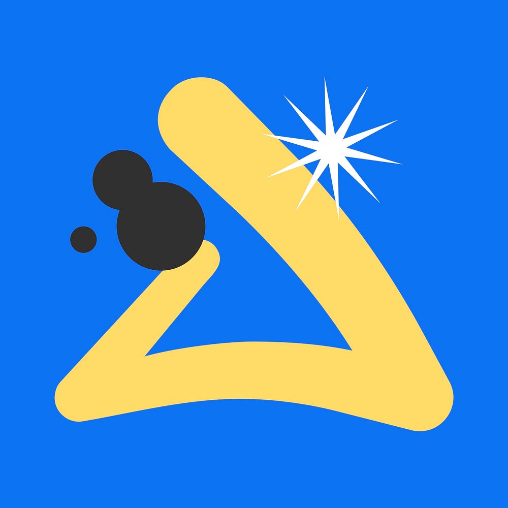 Yellow Triangle Shape Logo Element Premium Vector Rawpixel