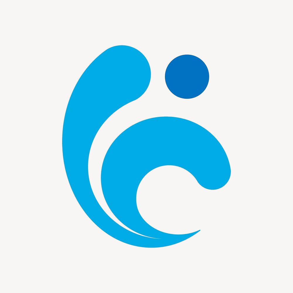 Tide logo element clipart, flat | Free Photo - rawpixel