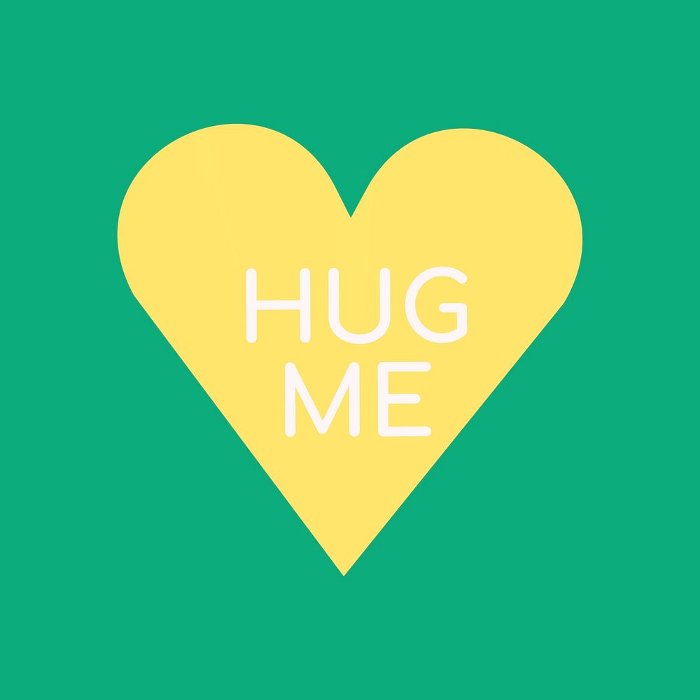 Heart love graphic, hug me, | Free Photo - rawpixel