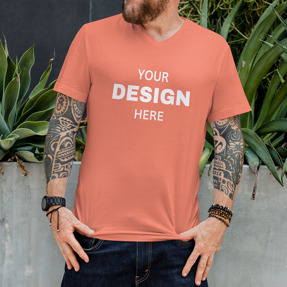 Men’s tee mockup, basic wear | Free PSD Mockup - rawpixel