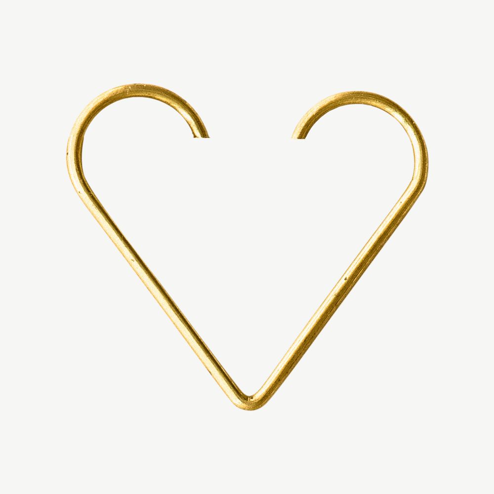 Heart paper clip, stationery collage | Premium PSD - rawpixel