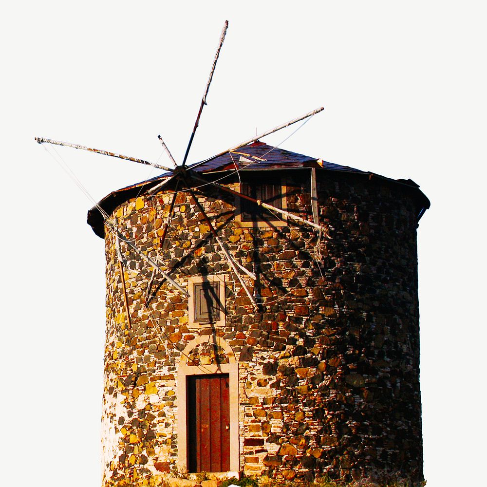 Brick windmill collage element, isolated | Premium PSD - rawpixel