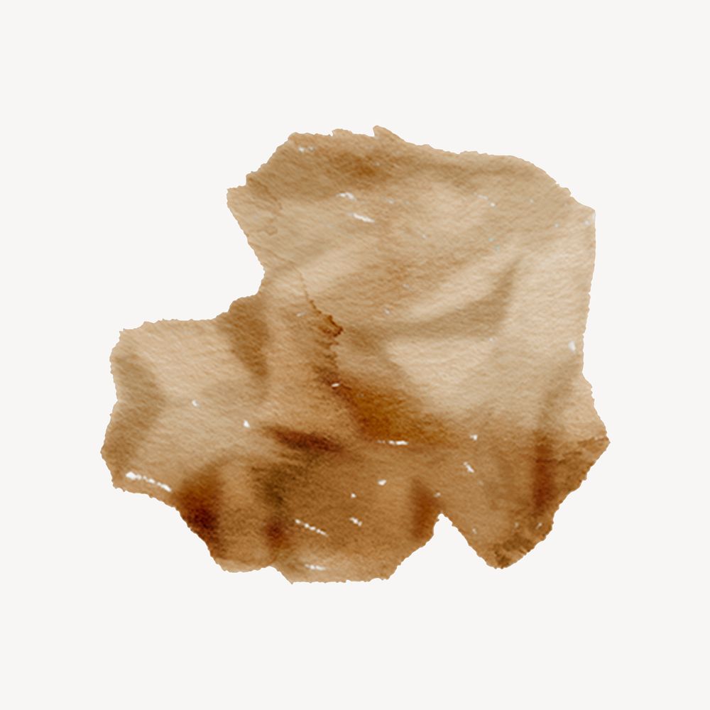 Brown watercolor crumpled paper, aesthetic | Premium PSD - rawpixel