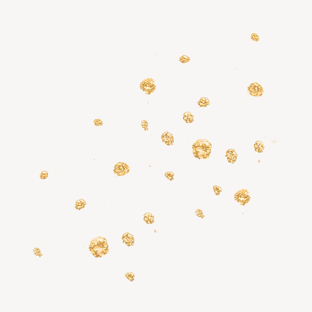 Gold glitter droplets collage element | Premium PSD - rawpixel