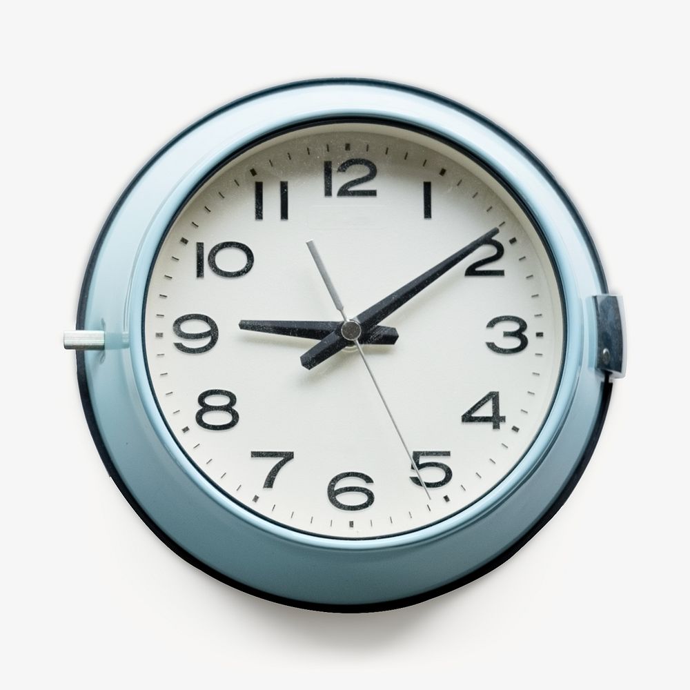Pastel blue analog wall clock | Free Photo - rawpixel