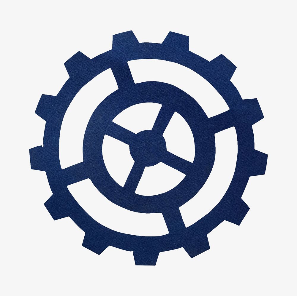Blue cogwheel, isolated image | Premium Photo - rawpixel