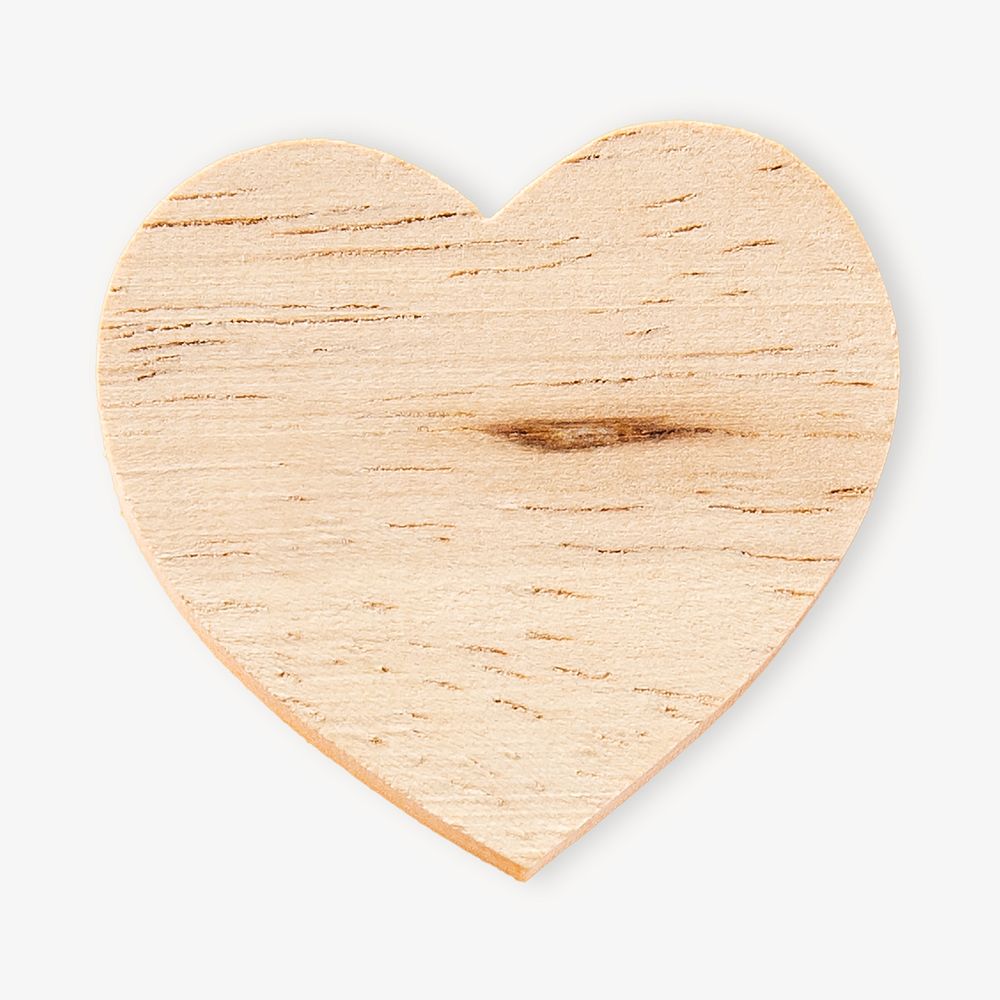 Wooden heart shape isolated design | Free Photo - rawpixel