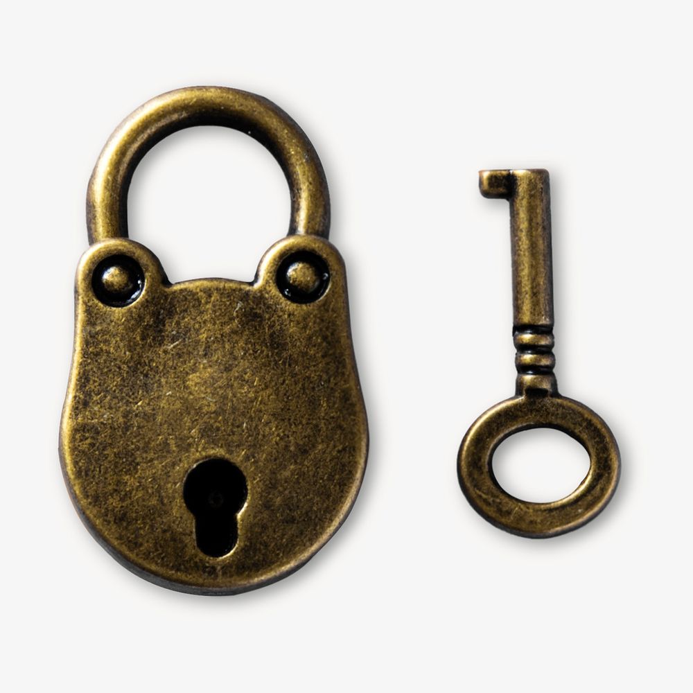Key and padlock isolated design | Premium Photo - rawpixel