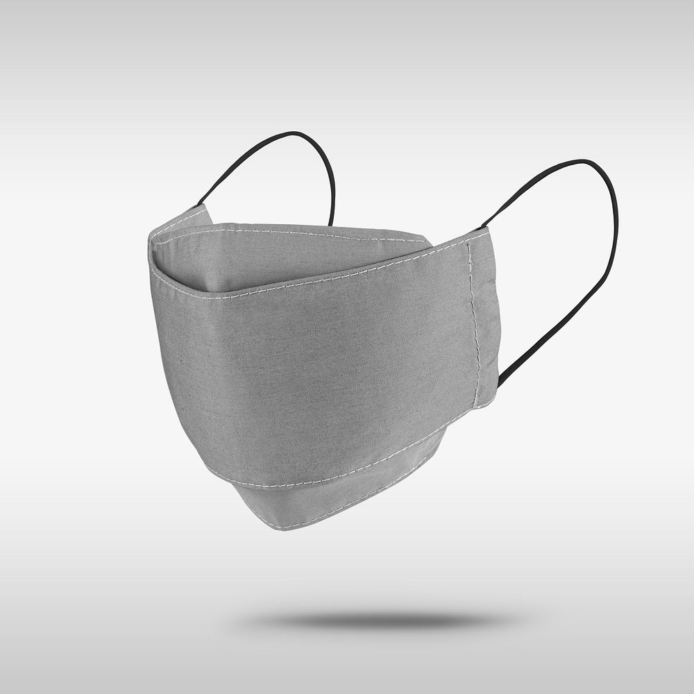 Gray fabric face mask mockup | Free PSD Mockup - rawpixel