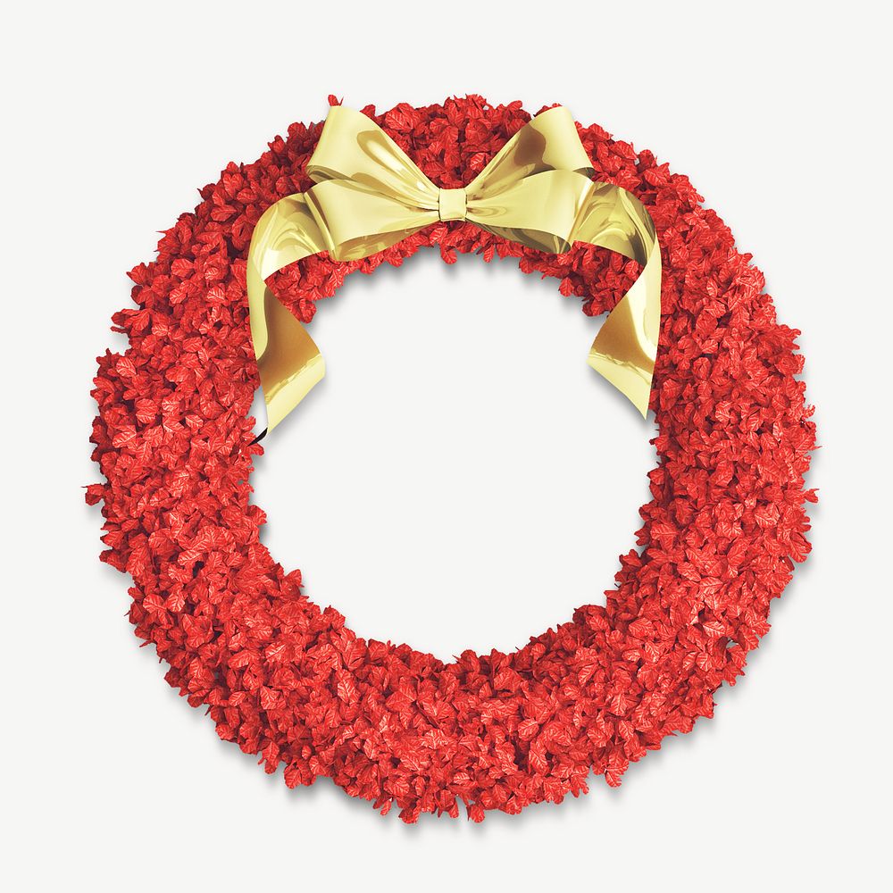 Christmas wreath collage element psd | Premium PSD - rawpixel