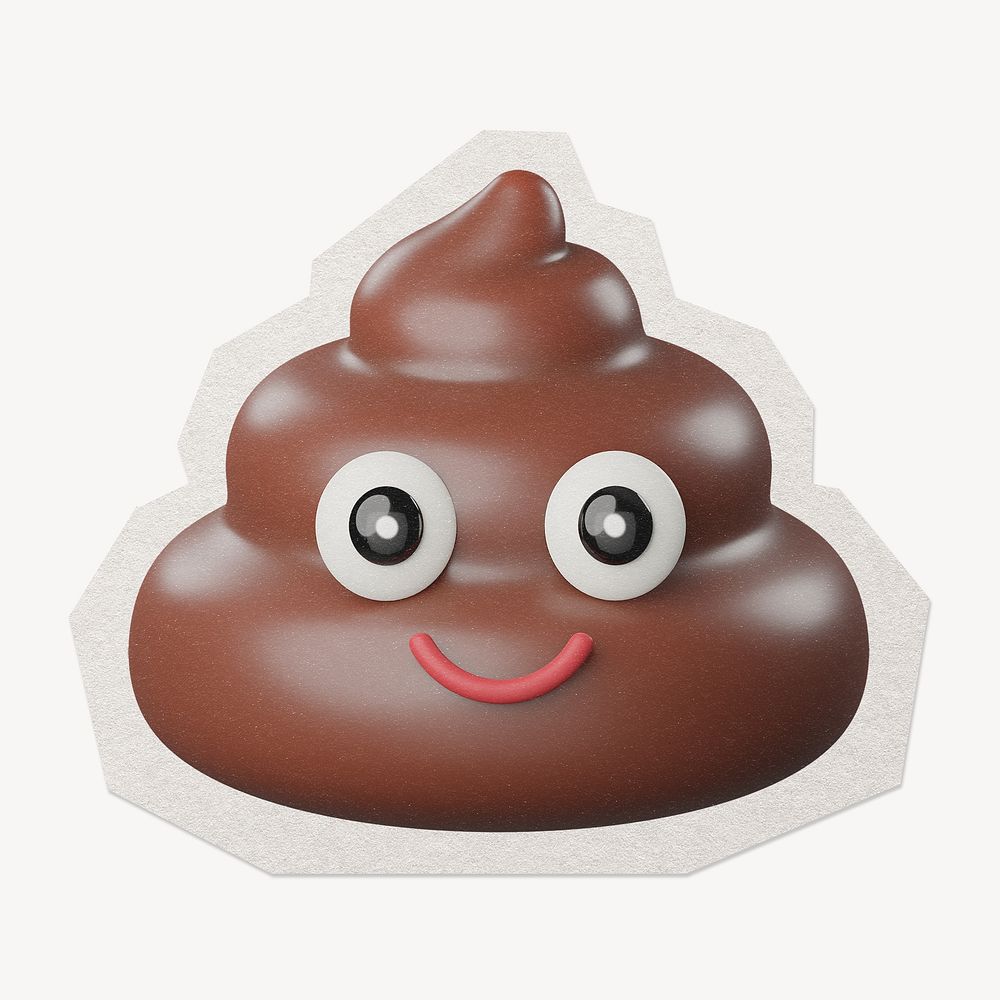 3D Smiling poop paper element | Premium Photo - rawpixel