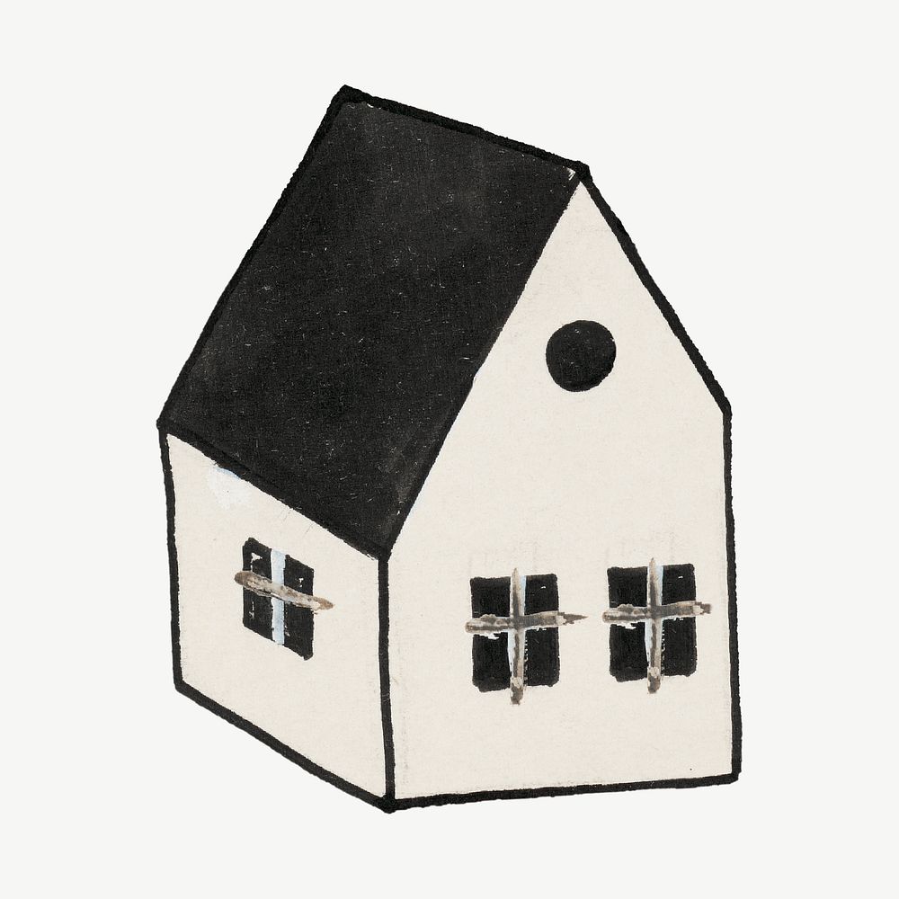 House drawing collage element psd | Premium PSD - rawpixel