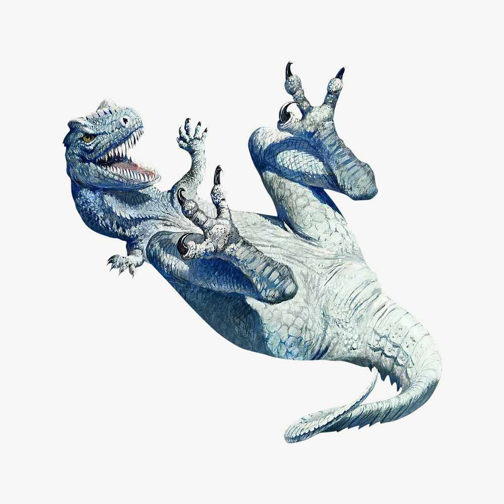 Vintage Dryptosaurus illustration psd. Remixed | Premium PSD - rawpixel