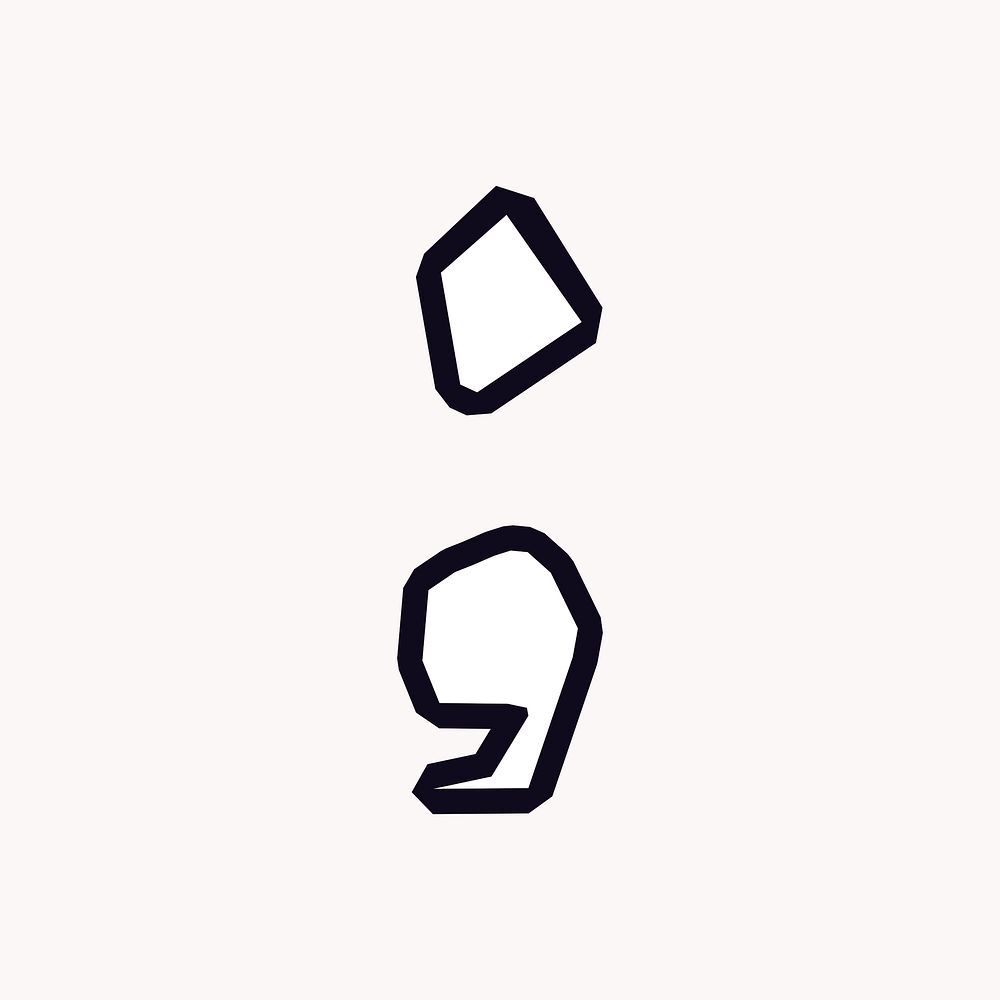 Semicolon, graffiti art symbol vector | Premium Vector - rawpixel