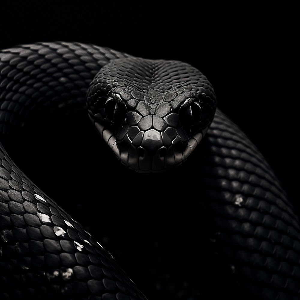 snake black reptile animal. | Free Photo - rawpixel