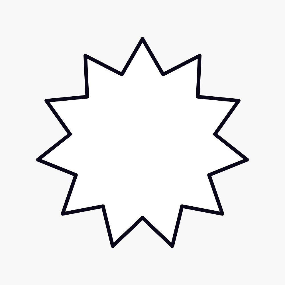 Explosion burst outline shape vector | Free Vector Illustration - rawpixel