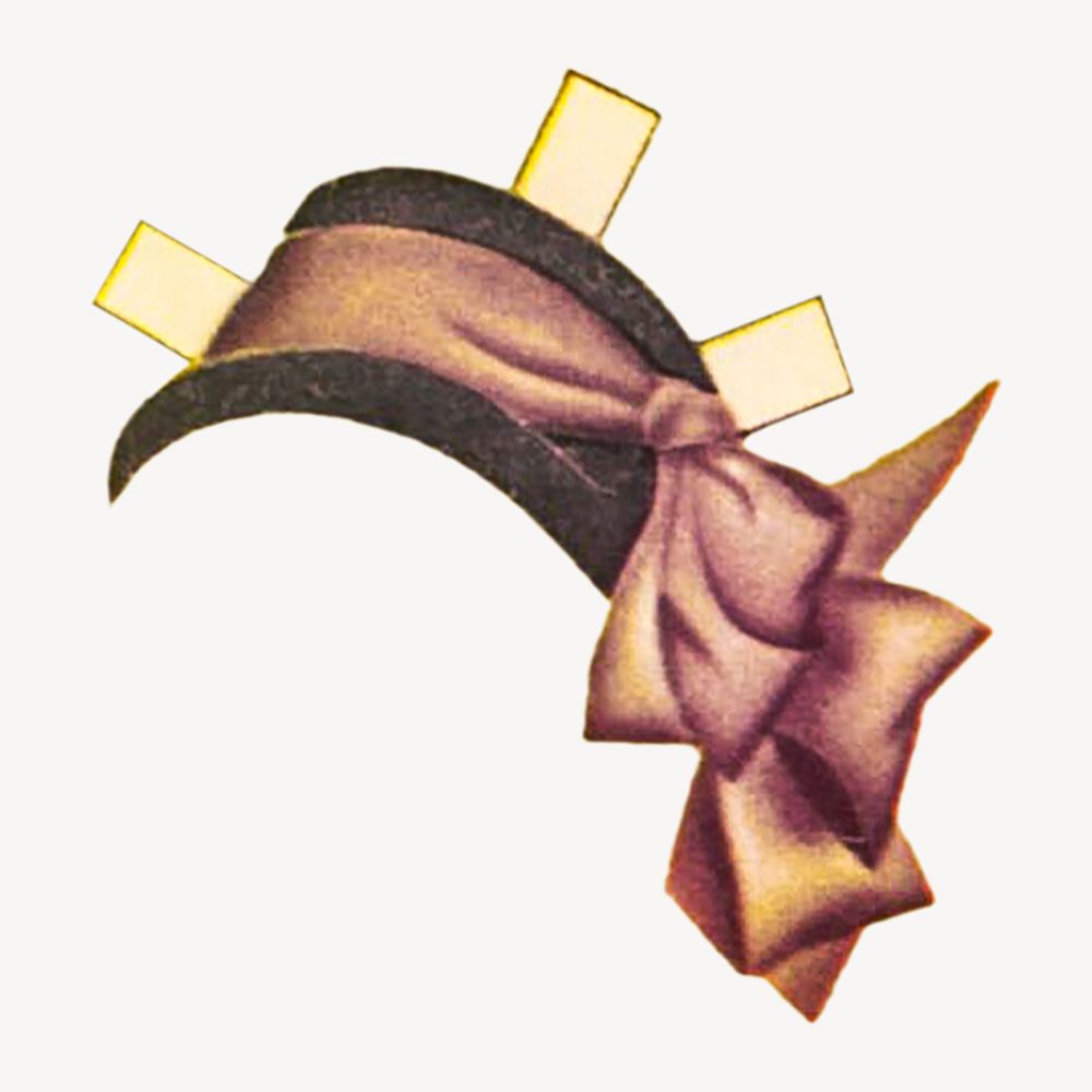 Dress-up paper doll hat vintage | Free PSD - rawpixel