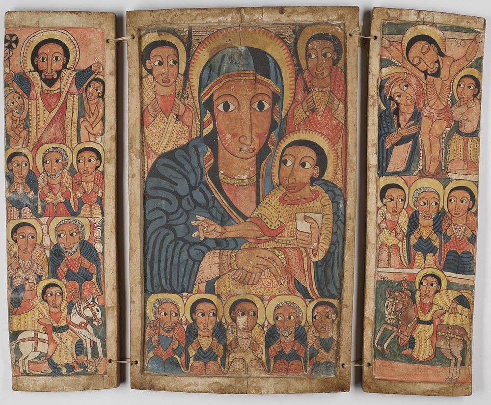 Triptych Virgin and Child Flanked | Free Photo Illustration - rawpixel