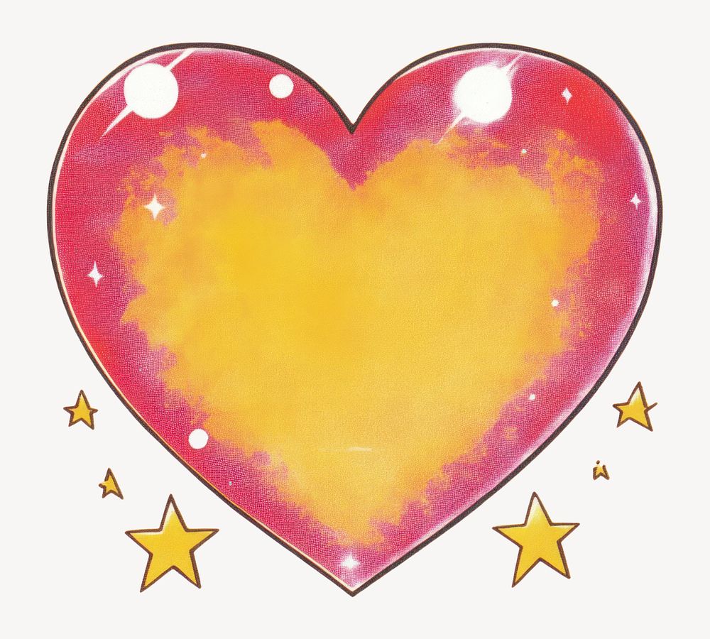 Heart shape illustration astronomy sparkling | Free Vector - rawpixel