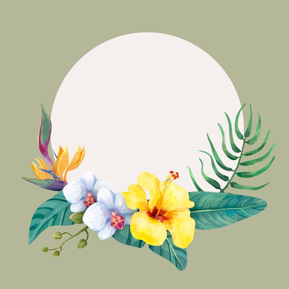 Aesthetic flower frame, floral design | Free PSD Illustration - rawpixel