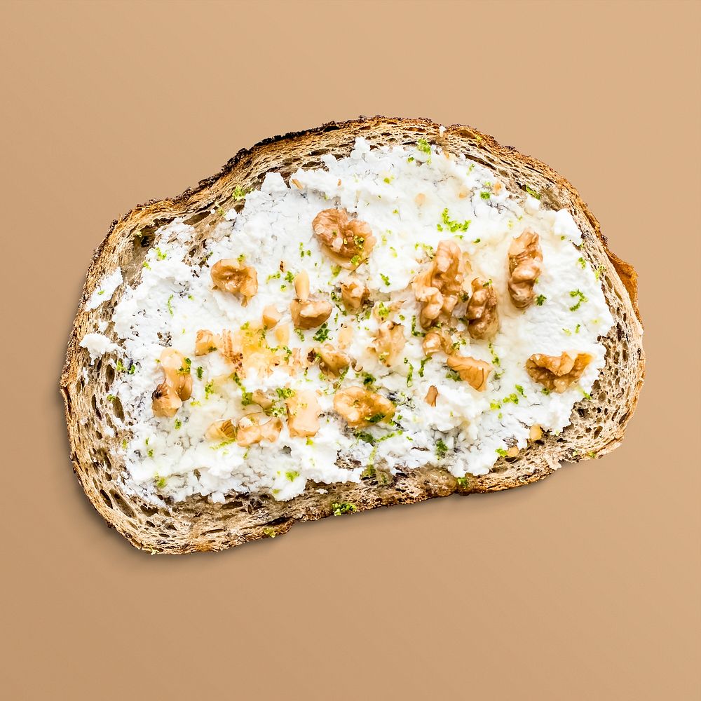 Cream cheese toast sticker, food | Premium PSD - rawpixel