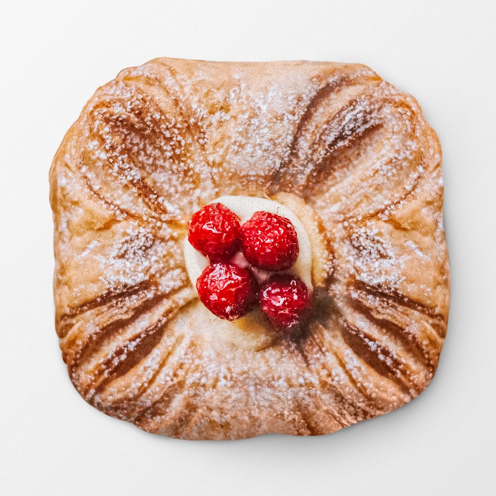 Danish pastry bread sticker, food | Free PSD - rawpixel