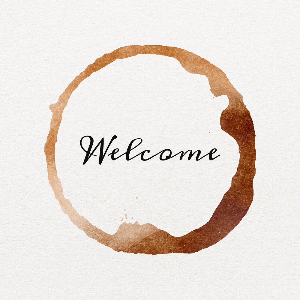 Word welcome brown coffee cup | Free Photo - rawpixel