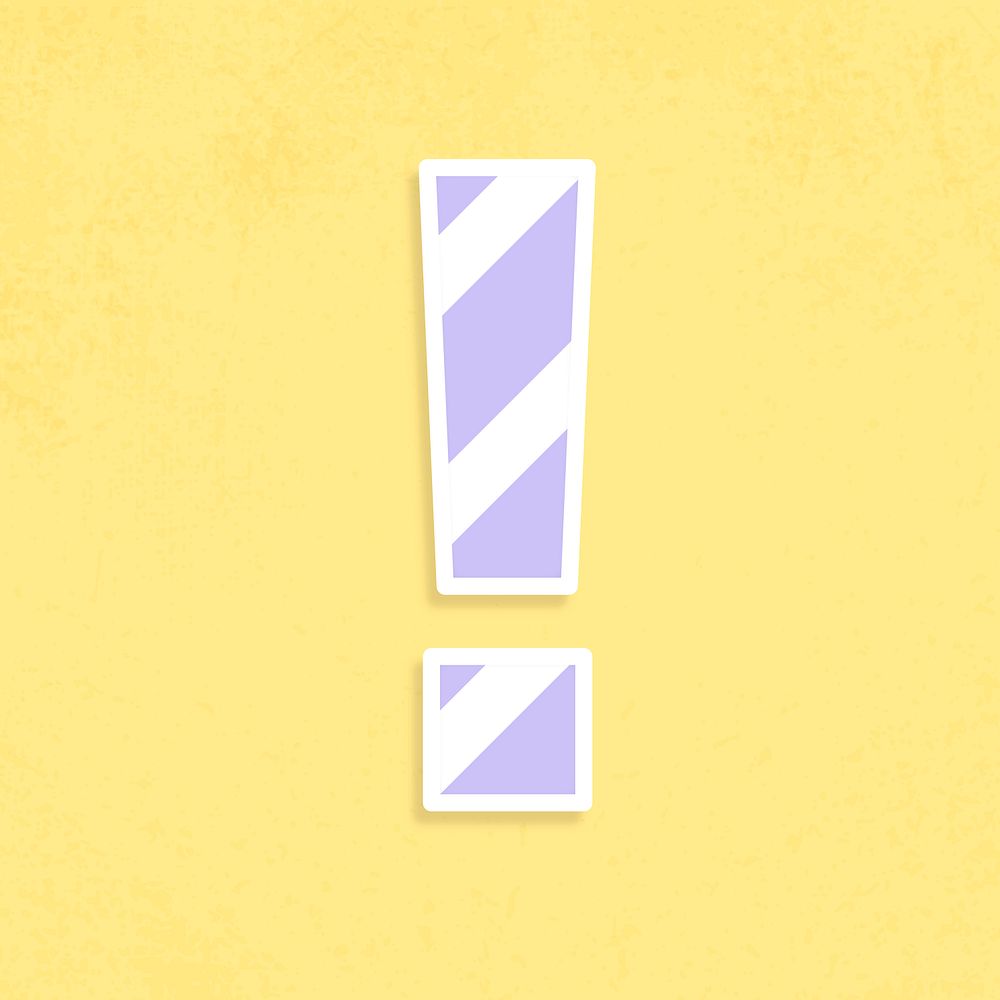 Exclamation mark font vector stripe | Free Vector - rawpixel