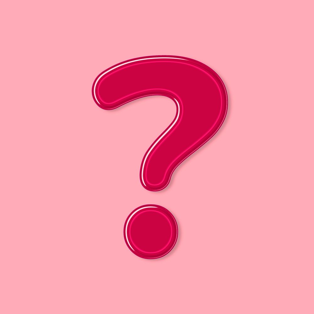 Jelly bold embossed question mark | Free PSD - rawpixel