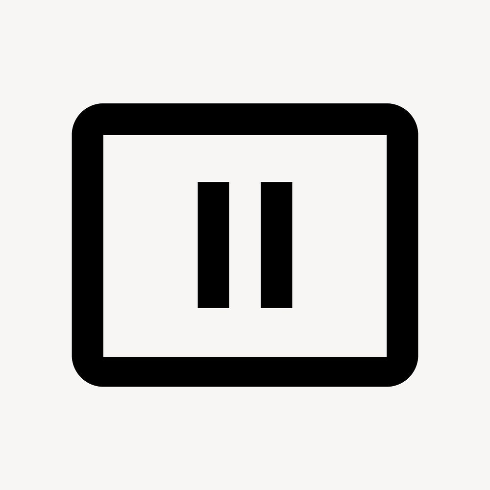 Pause Presentation, communication icon, filled | Free Vector - rawpixel