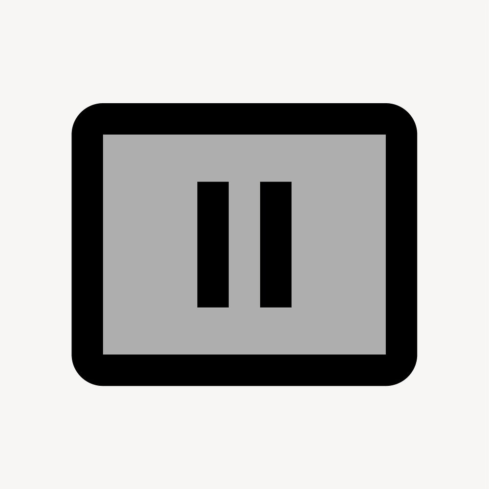 Pause Presentation icon, two tone | Free Icons - rawpixel