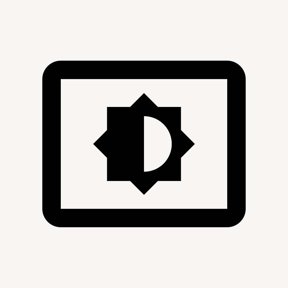Settings Brightness, action icon, outlined | Free PSD - rawpixel