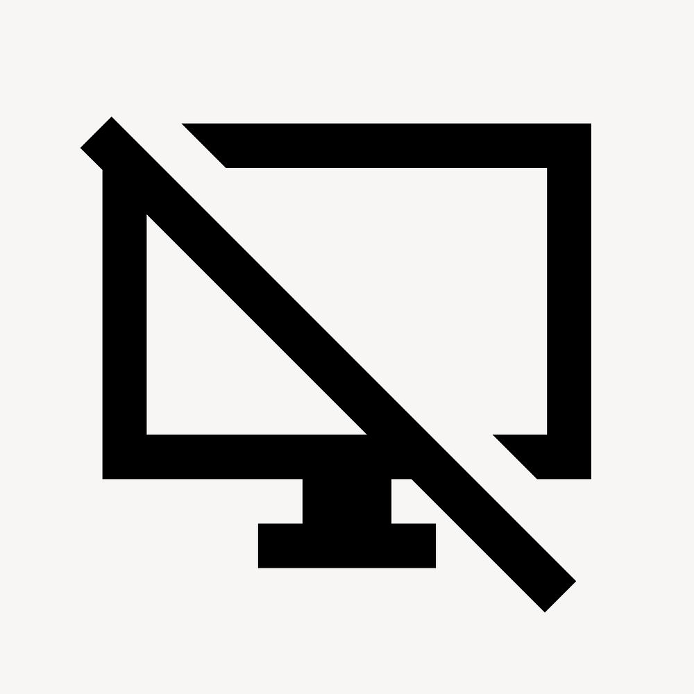 Desktop Access Disabled, communication icon, | Free PSD - rawpixel