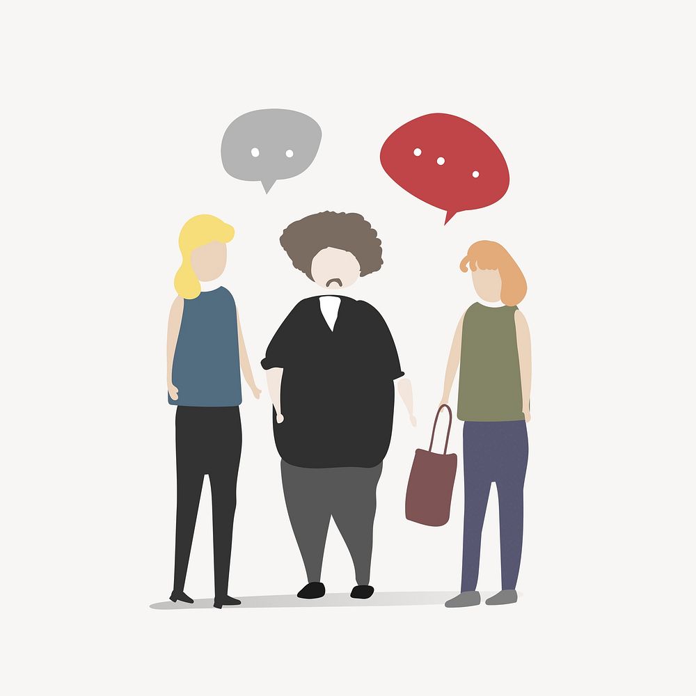 Friends hanging out clipart, chit-chatting | Premium Vector ...