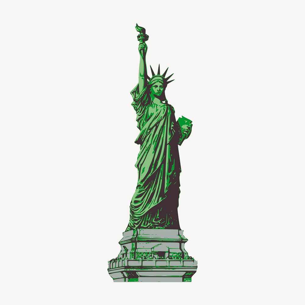 Statue Liberty clipart, famous landmark | Free Vector - rawpixel