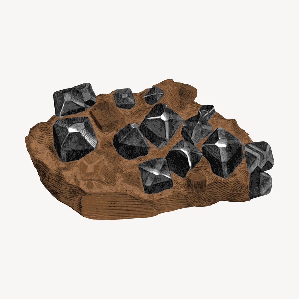 Brown ore clipart, material | Free Vector Illustration - rawpixel