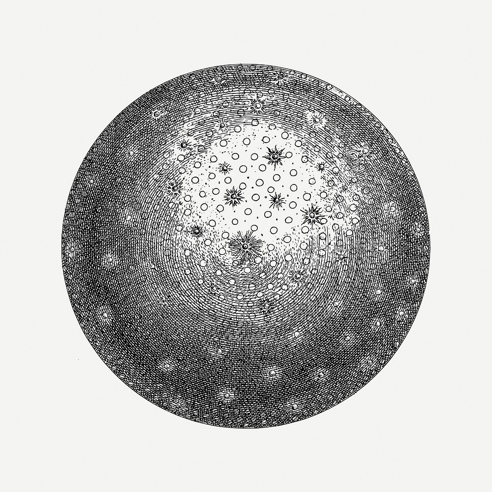 Vintage planet drawing clipart, space | Free PSD - rawpixel