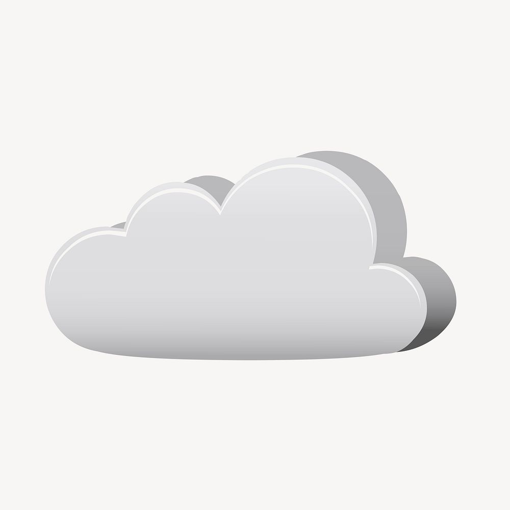 3D cloud drawing, weather illustration | Free PSD - rawpixel