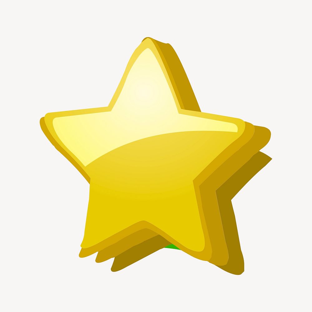 Gold star clipart, 3D illustration. | Free Photo - rawpixel