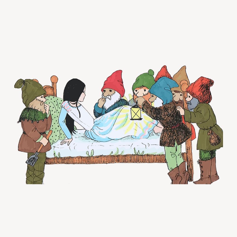 Vintage Snow White illustration, 7 | Free PSD - rawpixel