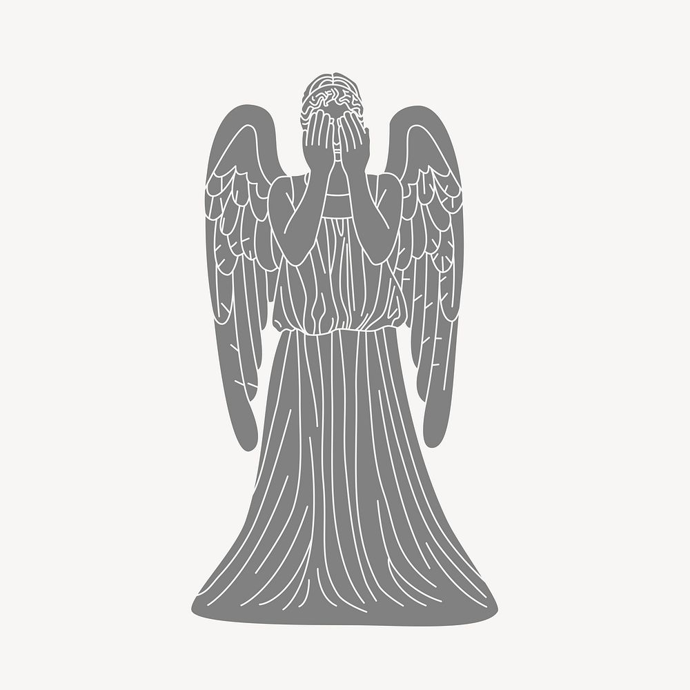 Weeping angel drawing, vintage illustration | Free PSD - rawpixel