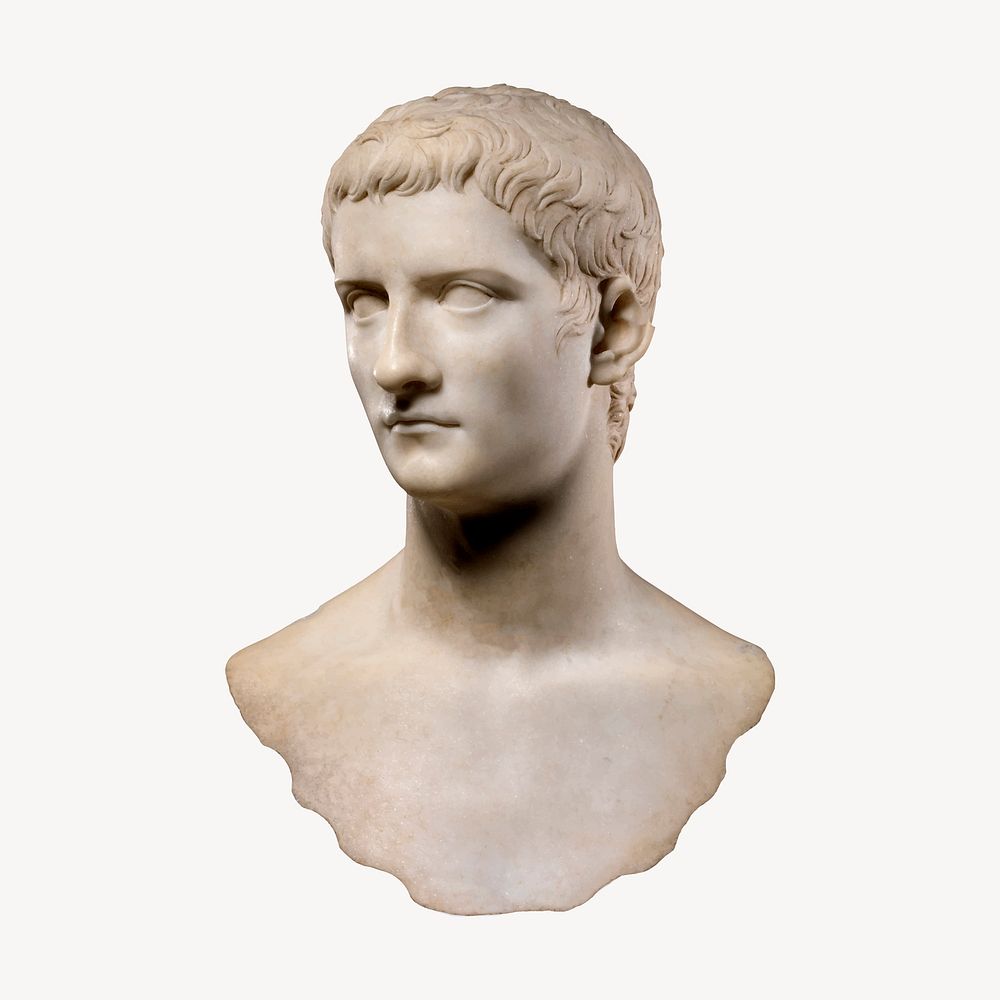 Caligula bust collage element vector. | Free Vector - rawpixel