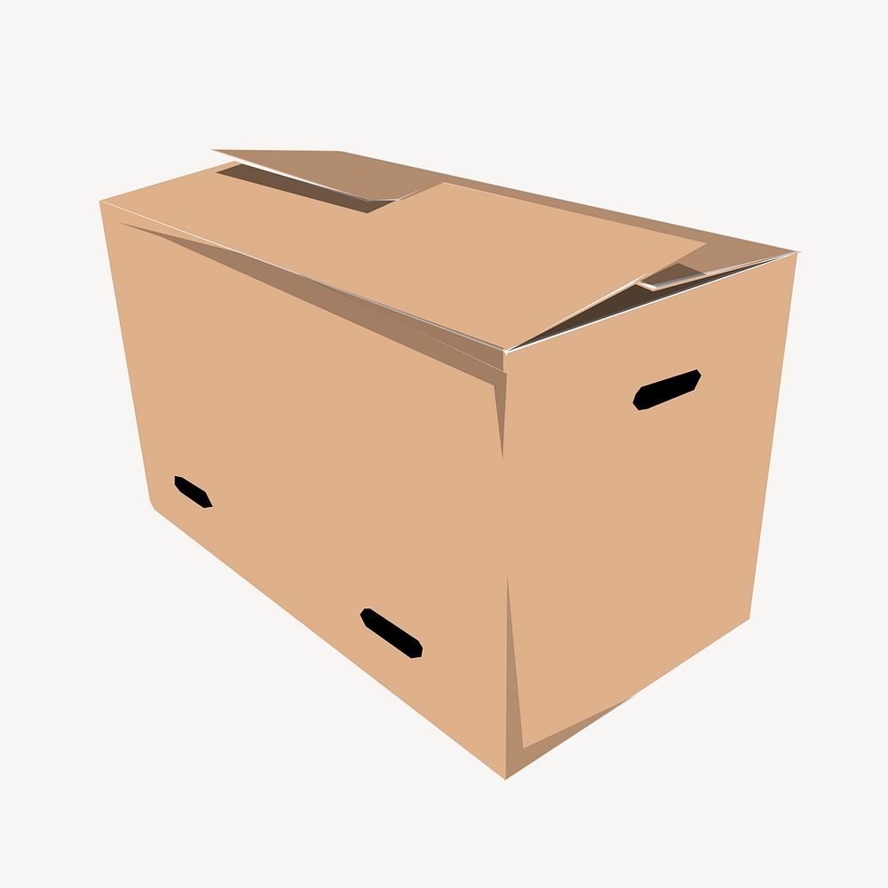 Cardboard box clipart, illustration vector. | Free Vector - rawpixel