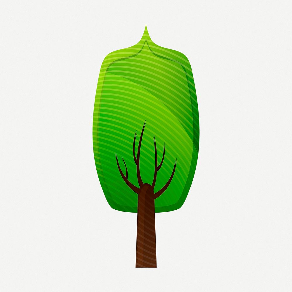 Cute tree clipart, nature collage | Free PSD - rawpixel