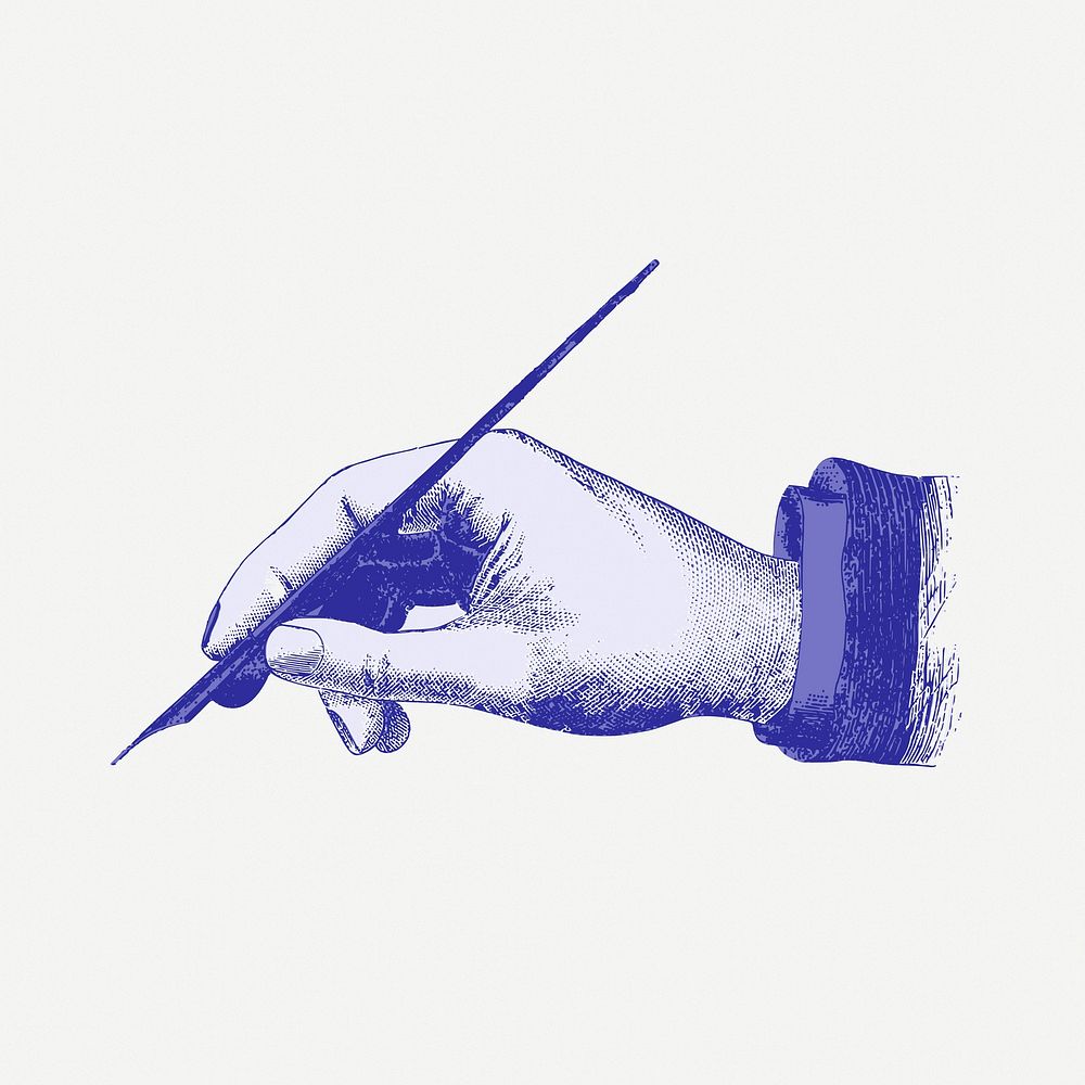 Hand holding pen drawing, gesture | Free PSD - rawpixel