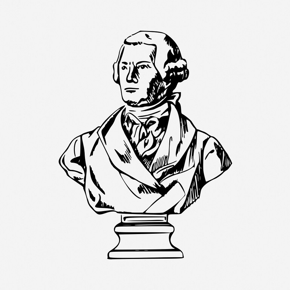 Alexander Hamilton sculpture drawing, vintage | Free Photo - rawpixel