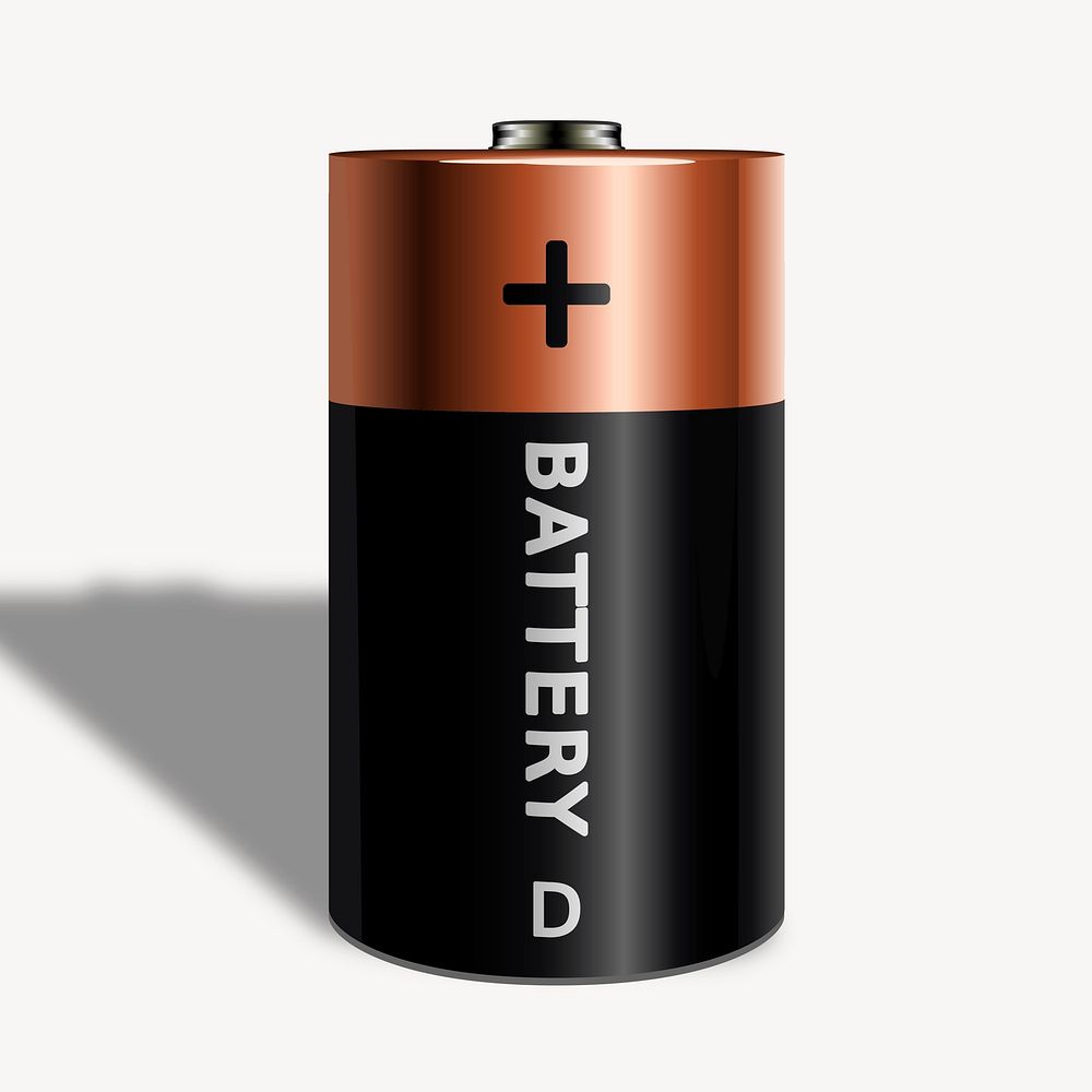 D battery clipart, illustration vector. | Free Vector - rawpixel