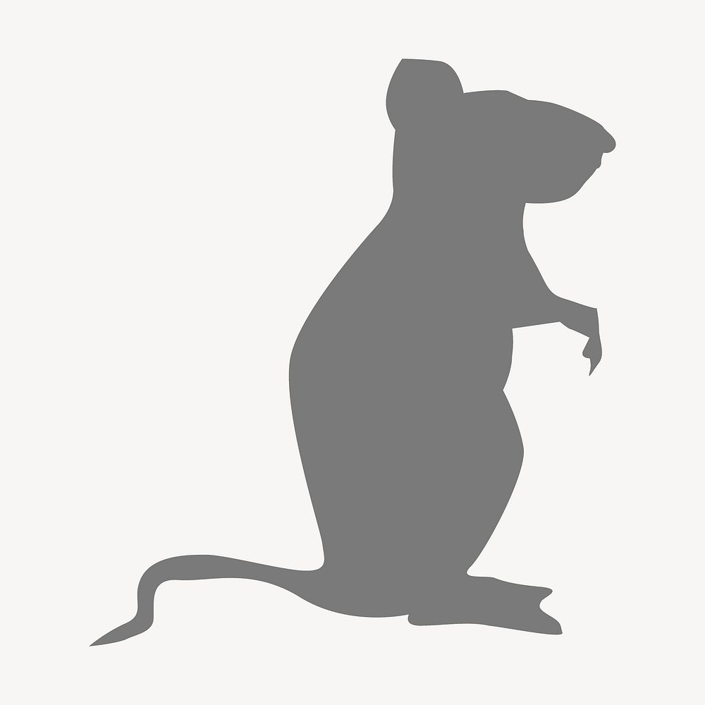 Silhouette gray rat illustration. | Free Photo Illustration - rawpixel